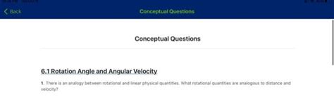 Solved Rotation Angle And Angular Velocity There Is Chegg Com