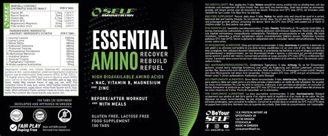 Self Omninutrition Essential Amino Tab 100 Compresse Nutrition And Coffee
