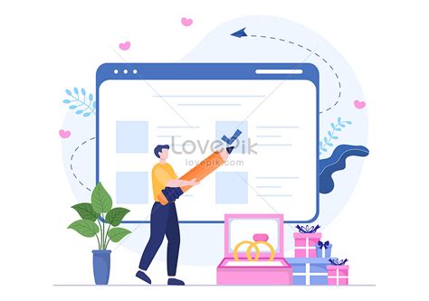 웨딩 주최자 만화 일러스트 일러스트 무료 다운로드 Lovepik