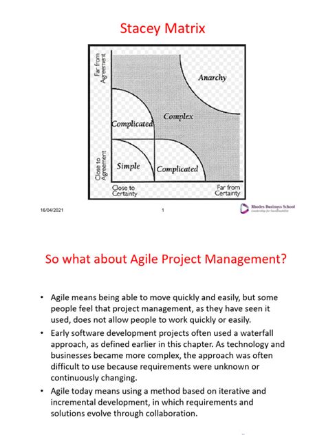 Stacey Matrix And Agile Pdf