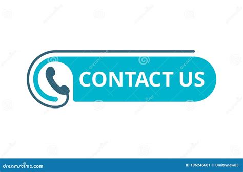 Contact Us Button Template For Phone Number Stock Vector Illustration Of Contact Shape