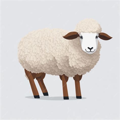 Premium Vector Sheep Vector Illustration White Background