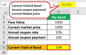 Current Yield Of A Bond Meaning Formula How To Calculate