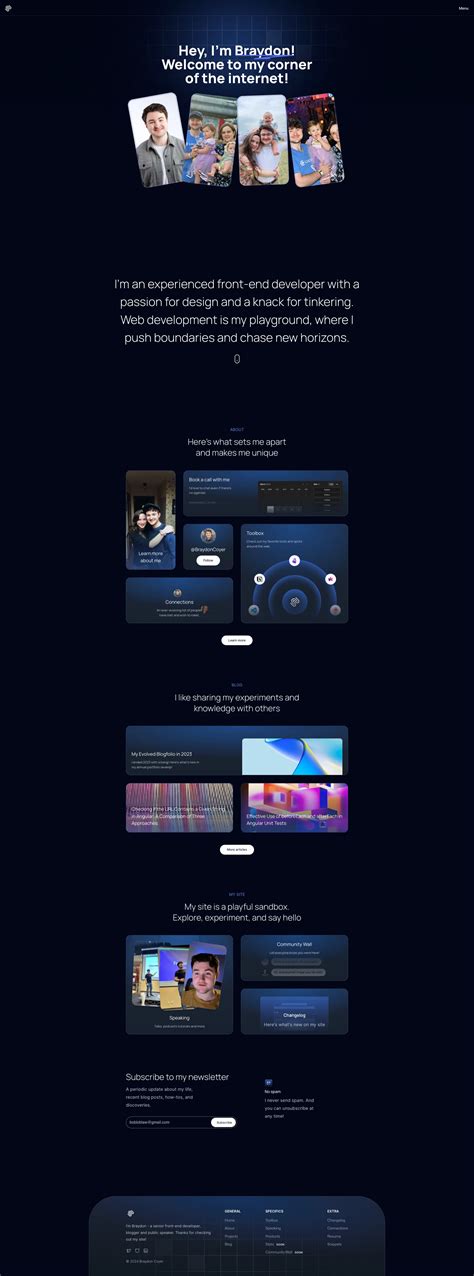 Braydon Coyer Website Design Lapa Ninja