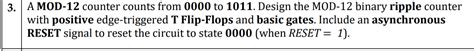 Solved 3 A MOD 12 Counter Counts From 0000 To 1011 Design Chegg Com