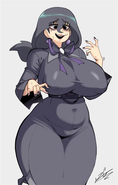 Rule 34 1girls Alternate Version Available Big Breasts Black Eyes Black Hair Black Nail Polish