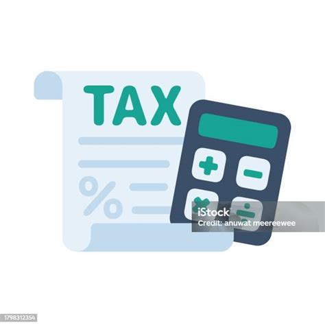 세금 문서 아이콘 세금 계산을 위한 계산기가 있는 세금 신고 문서 검사 보기에 대한 스톡 벡터 아트 및 기타 이미지 검사