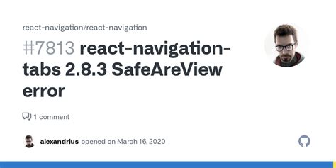 react navigation tabs 2 8 3 safeareview error · issue 7813 · react