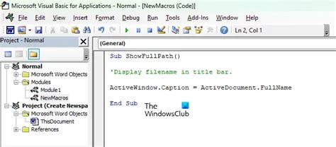 How To Show File Path On Title Bar In Excel And Word