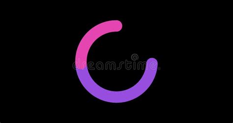 Simple Circle Loading Loop Animation On The Black Background 4k