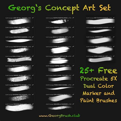 25 Free Dual Color Brushes For Procreate Librium