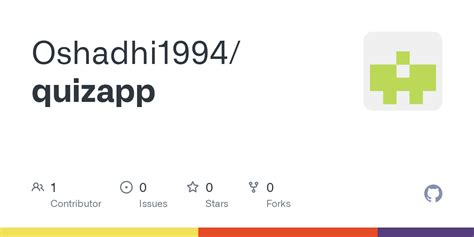 Github Oshadhi1994quizapp · Github