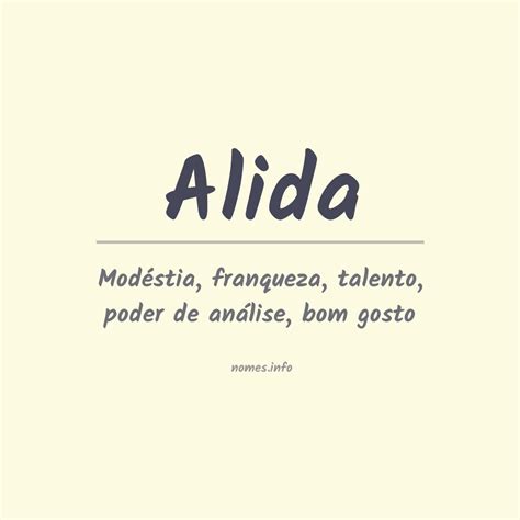 Significado Do Nome Alida