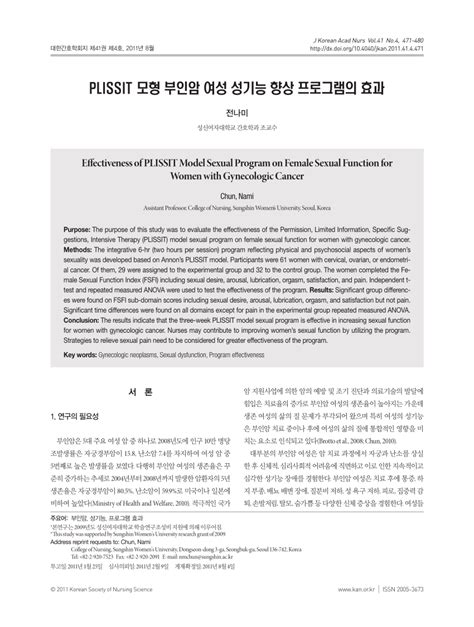 PDF Effectiveness Of PLISSIT Model Sexual Program On Female Sexual Function For Women With