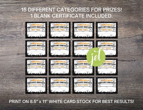 Editable Halloween Costume Contest Kit Awards Ballots And More