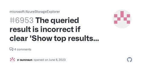 The Queried Result Is Incorrect If Clear Show Top Results Field Then