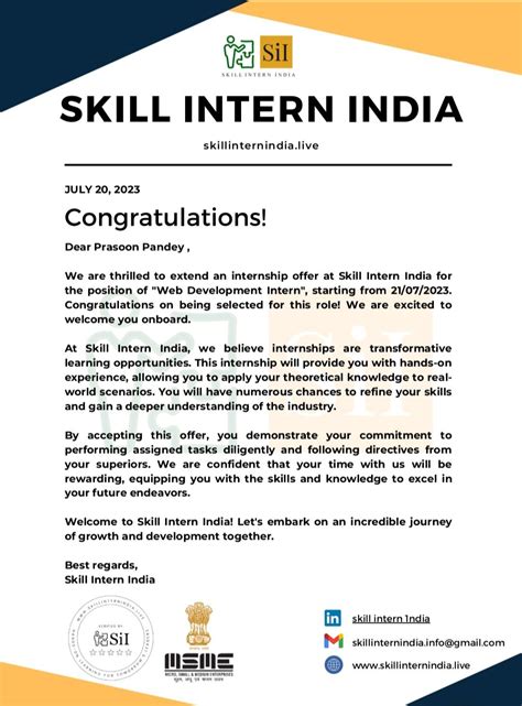 Skillindia Intership Prasoon Pandey