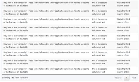 Datatables Move The Footer At The Bottom Of A Dt In Shiny R Stack Overflow