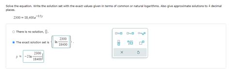 Solved Solve The Equation Write The Solution Set With The Chegg