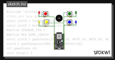 Simon Game Wokwi Esp32 Stm32 Arduino Simulator