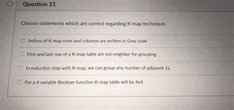 solved d question 11 choose statements which are correct