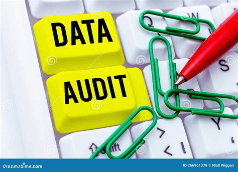 Text Sign Showing Data Audit Business Idea Auditing Of Data To Assess Its Quality For A