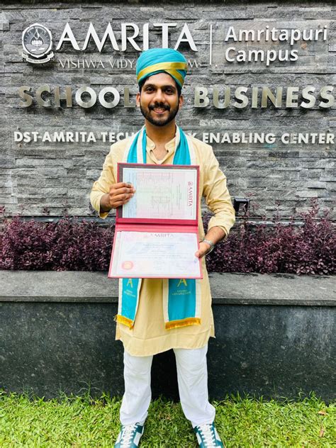 I Am Excited To Announce That I Have Successfully Completed My Mba From The Amrita School Of