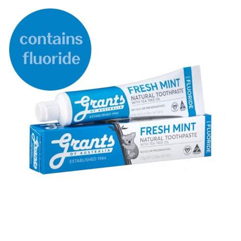 Grants Natural Fluoride Toothpaste Fresh Mint 110g Shop Naturally