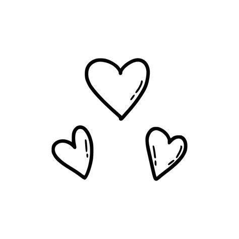 Cute Heart In Doodle Style Doodles Hand Drawn Illustration Sticker