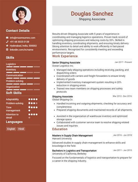 7 Best Shipping Associate Resume Examples For 2025