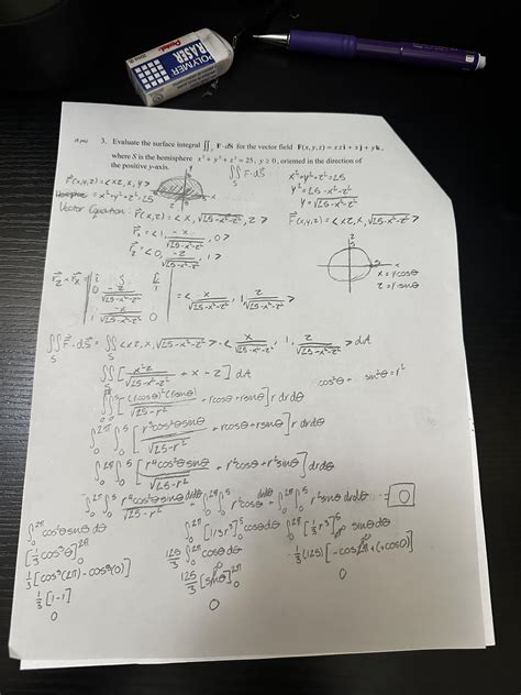 Calc 3 Surface Integral Help R Calculus