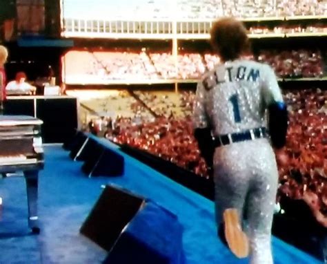 Elton John In Dodgers Costume