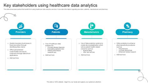 Data Driven Decision Making Key Stakeholders Using Healthcare Ppt Slides Data Analytics Ss V Ppt
