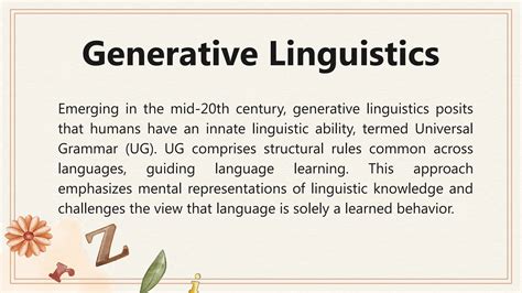 Generative Linguistics And Cognitive Psychology Constructivism A