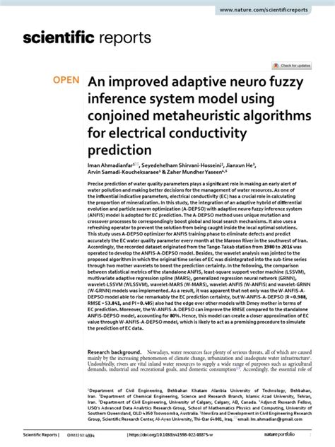 an improved adaptive neuro fuzzy inference system model using conjoined metaheuristic algorithms