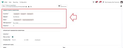 How To Create Visits To Lead Rule In Odoo 17 Crm