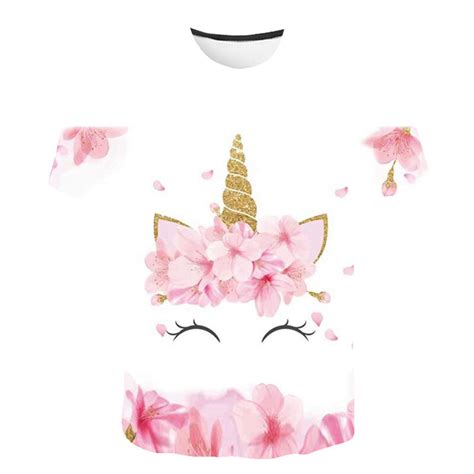 여자 유니콘 T 셔츠 만화 그래픽 아기 소년 소녀 어린이 만화 Tshirt 2022 여름 의류 인쇄 티 탑 유니콘 옷 어린이 의류