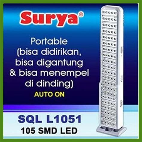 Jual Surya Lampu Emergency Led Putih Sql L 1051 Lampu Darurat Sql L1051 Shopee Indonesia