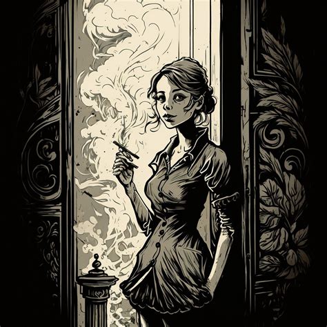 Download Ai Generated Woman Smoking Royalty Free Stock Illustration