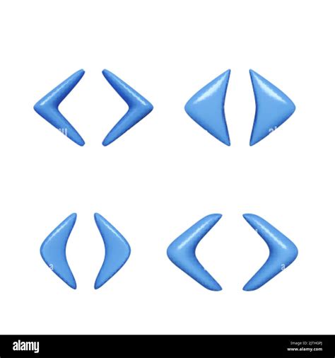 Arrow 3d Button Set Arrow Icon Set Blue Color On White Background