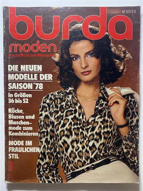 Журнал Бурда Burda Moden На немецком языке №1 с выкройками 1978 год