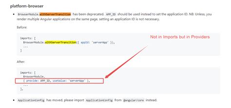 Error On Update Instructions For Deprecation Of Withservertransition