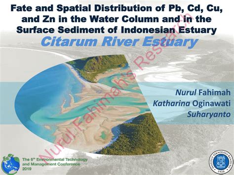 Pdf Fate And Spatial Distribution Of Pb Cd Cu And Zn In The Water