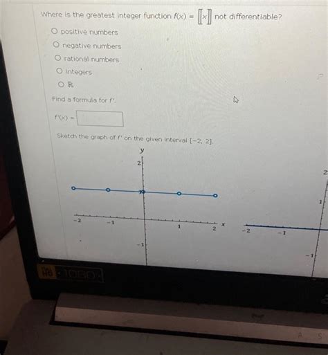 Where Is The Greatest Integer Function Fx O