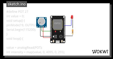 Led Control Potentiometer Copy Wokwi Esp32 Stm32 Arduino Simulator