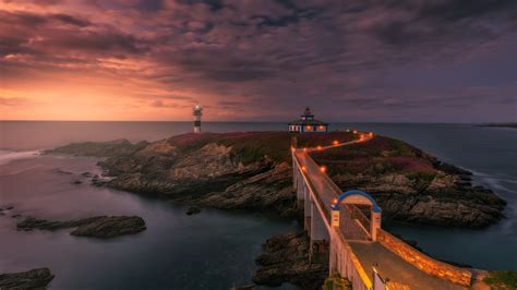 Illa Pancha Lighthouse In Galicia Spain Backiee
