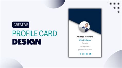 Creative Profile Card Ui Design Using Html And Css Profile Page Design