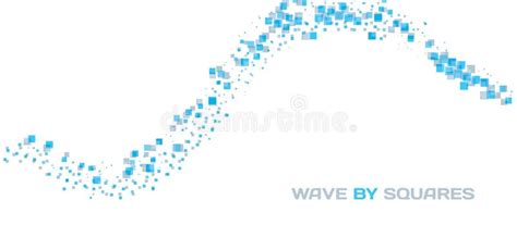 Wave By Blue And Grey Squares Minimal Vector Graphics Stock Vector Illustration Of Geometric