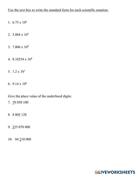 Scientific Nota Free Interactive Worksheets 1489640