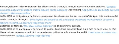 Labourer La Définition